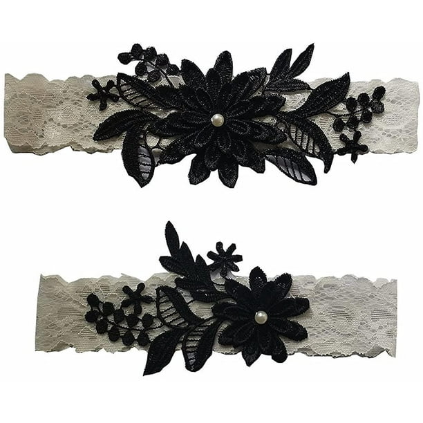 Dasiy Wedding Garters For Bride Bridal Lace Garter Set Hand Sewn Pearls ...