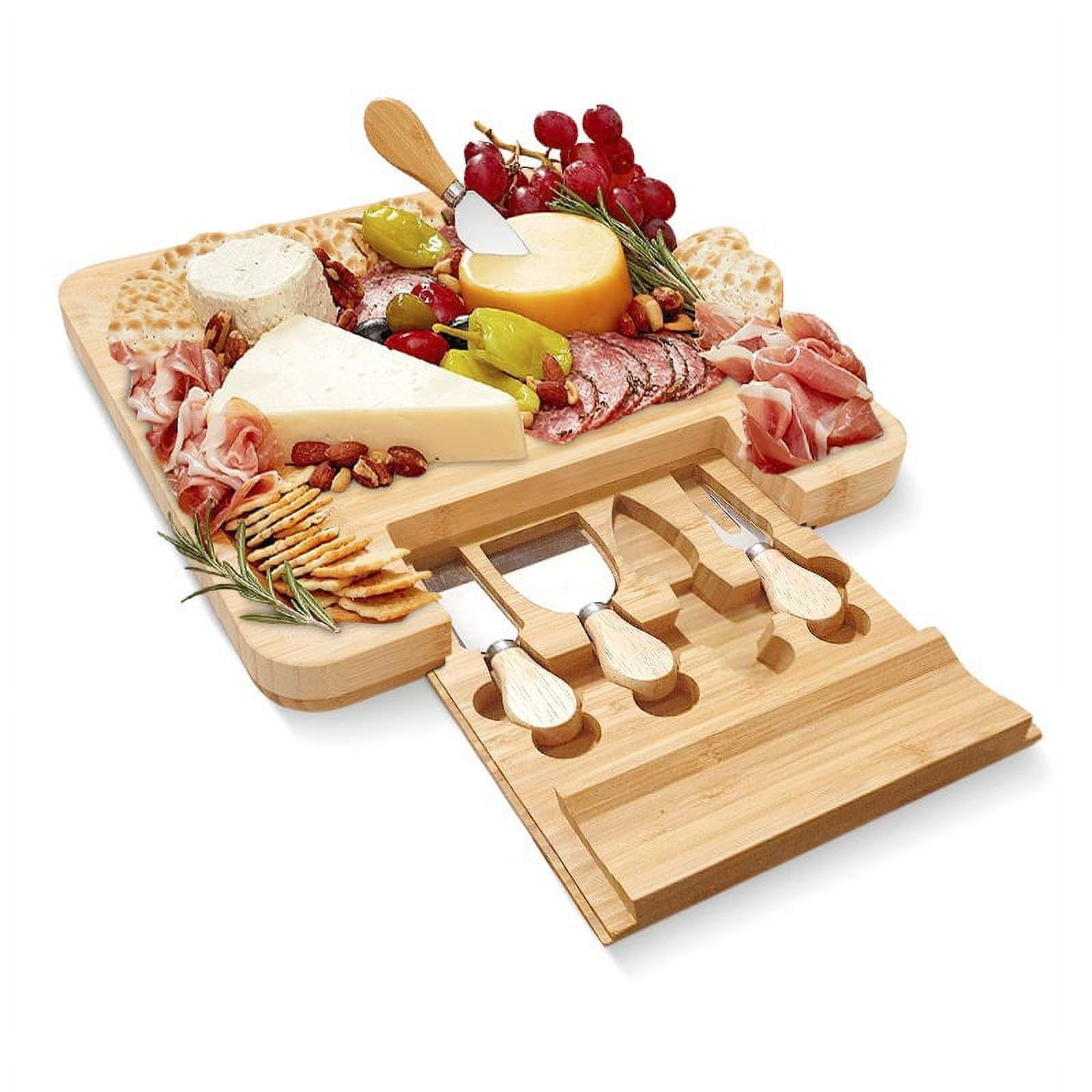 Tabla de quesos y carnes frías de Bambú con Set de Accesorios Redlemon | Bodega Aurrera en línea
