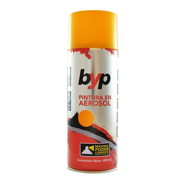 Aerosol Amarillo BYP 400 ml Caja 12 piezas | Bodega Aurrera en línea