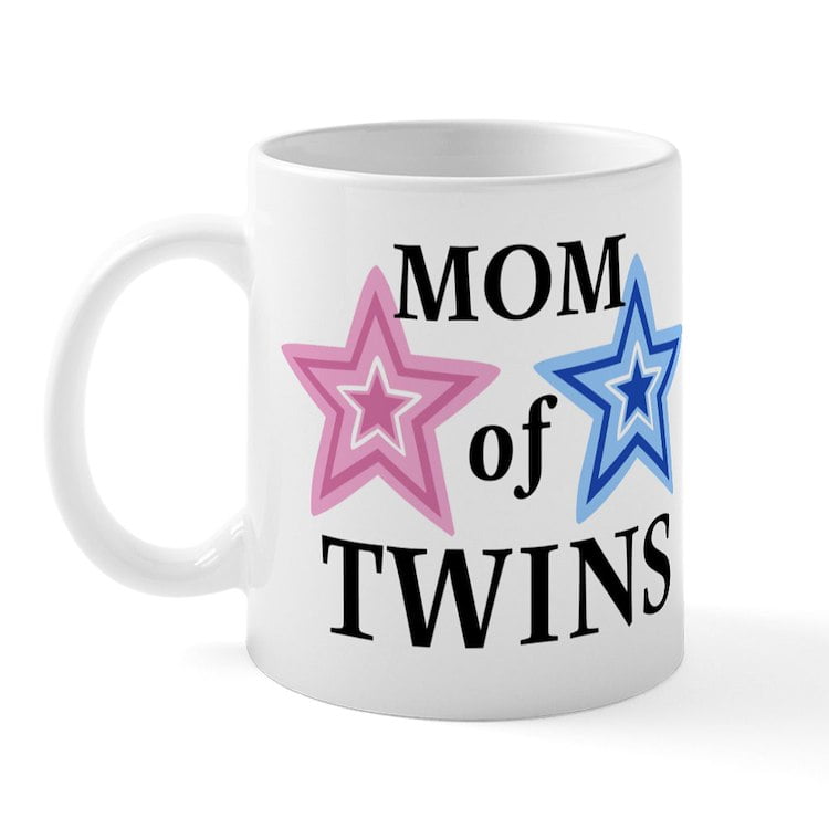 CafePress - Mom Of Twins (Girl, Boy) Mug - 11 oz Ceramic Mug - Novelty ...
