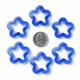 500g Transparent Acrylic Beads Flower Marine Blue 30x30.5x5mm Hole: 1 ...