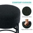Zesthouse Swivel Counter Stools Set of 2, 26.7" Modern Boucle Counter ...