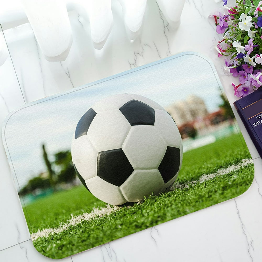 ABPHQTO Soccer Football Green Grass Soccer Field Player Doormat ...