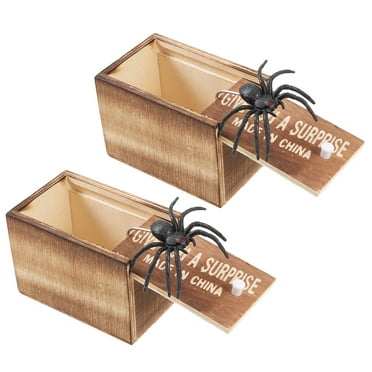 FunFamz The Original Spider Prank Box- Funny Wooden Box Toy Prank ...