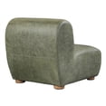 Pemberly Row Olive Green Leather Accent Chair with Round Legs - Walmart.com