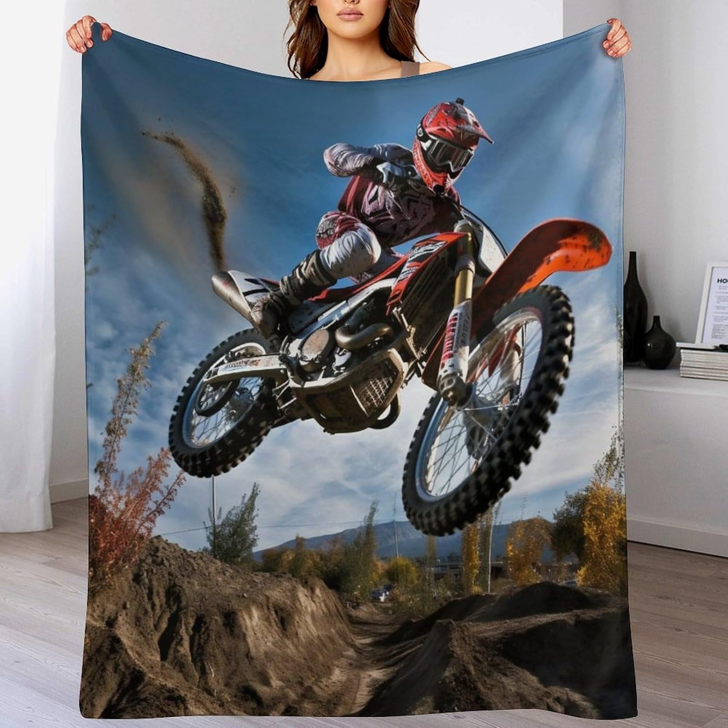 Click here for Walfour Motocross Blanket Anti Pilling Throw Blank... prices