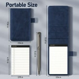 WEMATE Notepad Holder Set, 10 Pcs, Mini Leather Memo & Note Pads ...