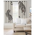 Beige Leopard Blackout Curtains for Bedroom/Living Room, Thermal ...