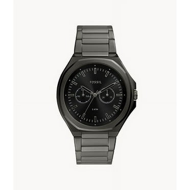 Fossil Men's Nate Wrist Chronograph, Black Stainless Steel Watch ...