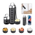 7-Day Metal Pill Organizer, Portable Weekly Pill Box with Safety Lock ...