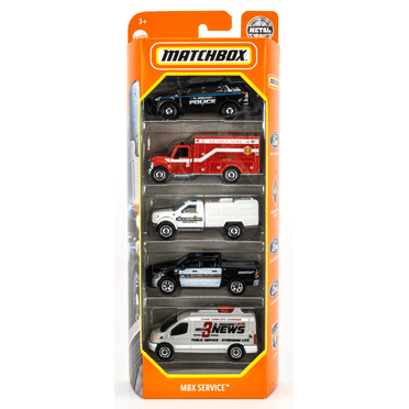 Matchbox 5 Pack City Adventure II 1:64 Scale Die-Cast Metal Vehicles ...
