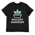 Balcony Gardener Men's HD Print Classic Short Sleeve T-Shirts Black XX ...