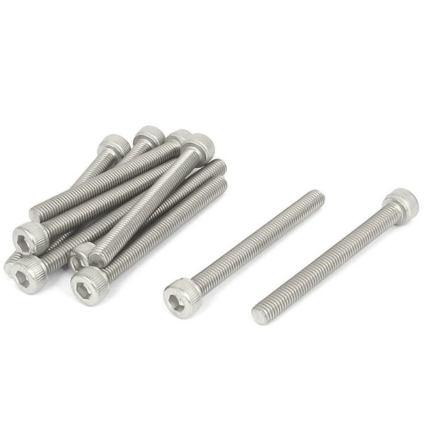 M5x50mm Thread 304 Stainless Steel Hex Key Bolt Socket Head Cap Screws ...