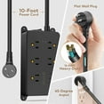 TROND Surge Protector Power Strip with USB, ETL Listed, 10ft Cord ...