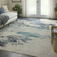 Nourison Celestial Abstract Ivory/Teal Blue Area Rug - Walmart.com
