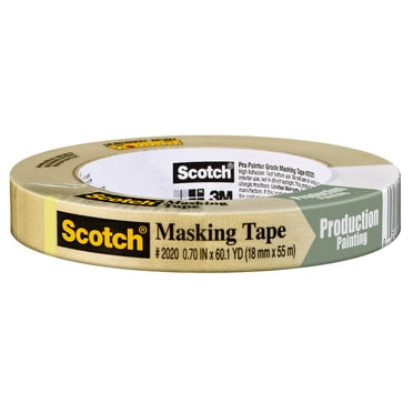 3M 26334 Scotch 233+ Green Automotive Masking Tape, 3/4" x 55m, 1 Pack ...