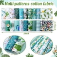 100 Pcs Green Floral Quilting Fabric Roll 2. 56 Inch Fabric Squares ...