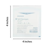 McKesson Sterile Gauze Drainage Dressings - 4x4 in Split Sponges, 6-Ply ...