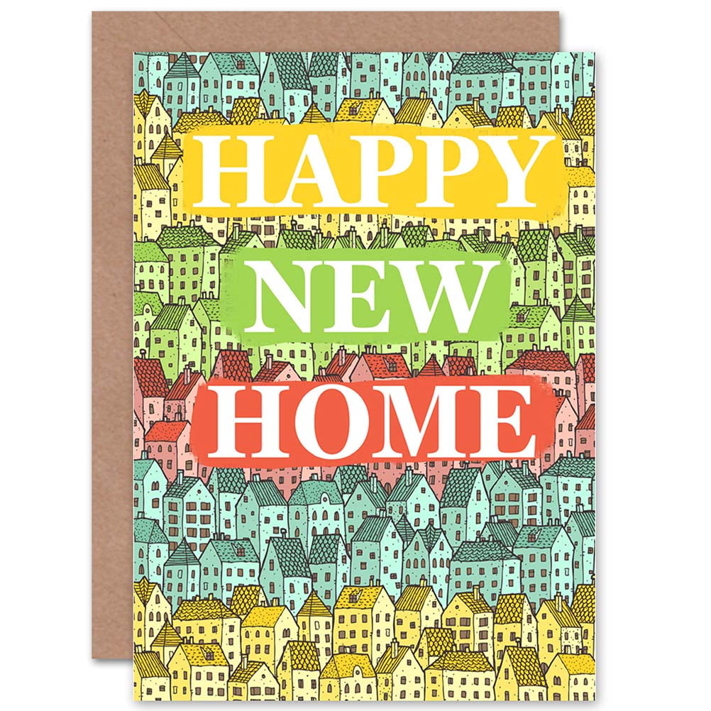 Happy New Home Greetings Card Plus Envelope Blank inside - Walmart.com