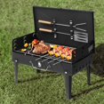 SLOQECS Portable Square Charcoal Grill Black,44*27*7cm - Walmart.com