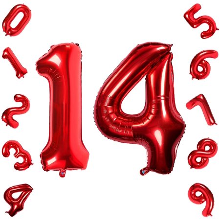 Red Number 30 Balloons,40 Inch Birthday Number Balloon Party ...