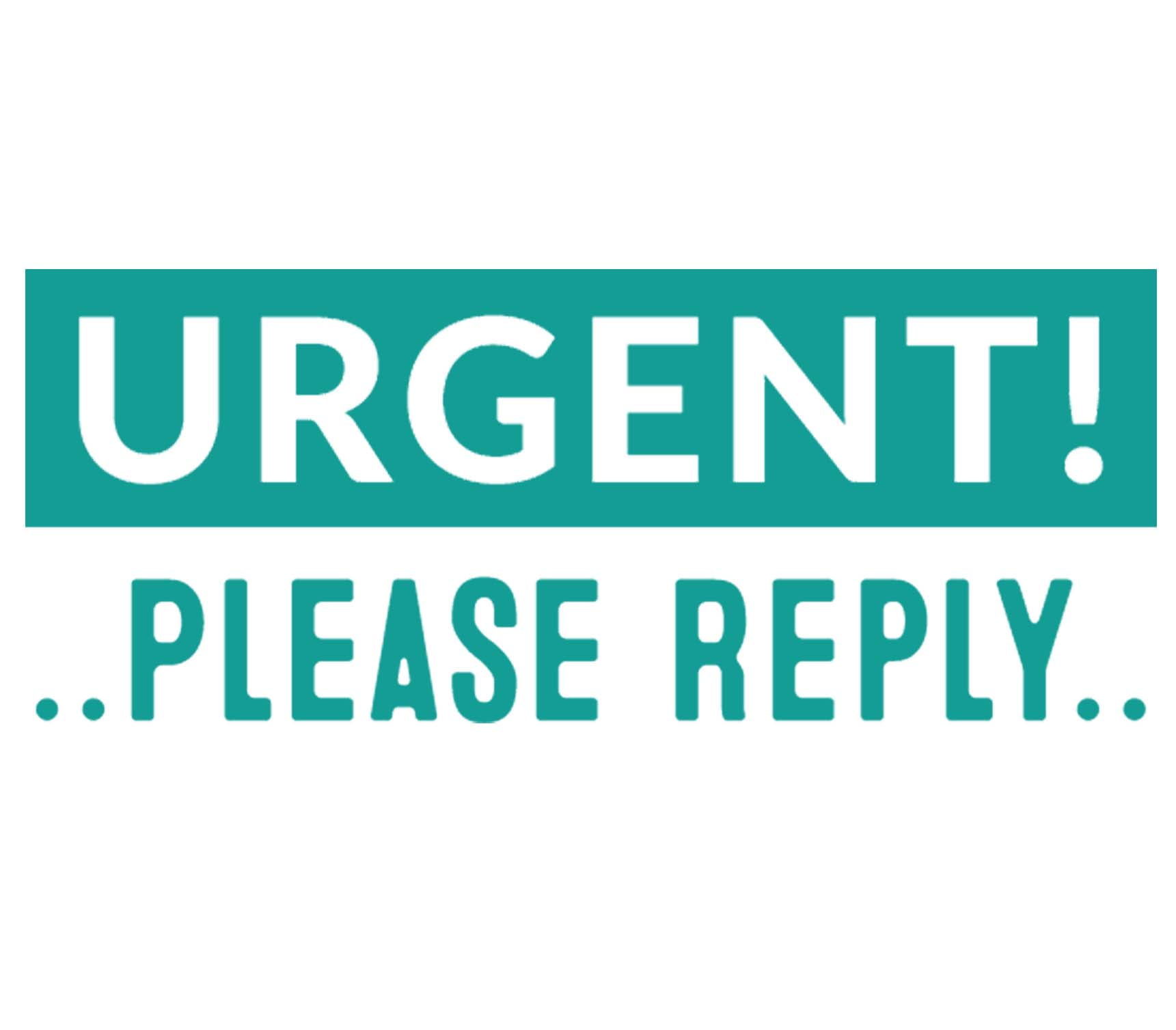 Printtoo Urgent Please Reply Self Inking Rubber Stamp Pre-Inked Office ...