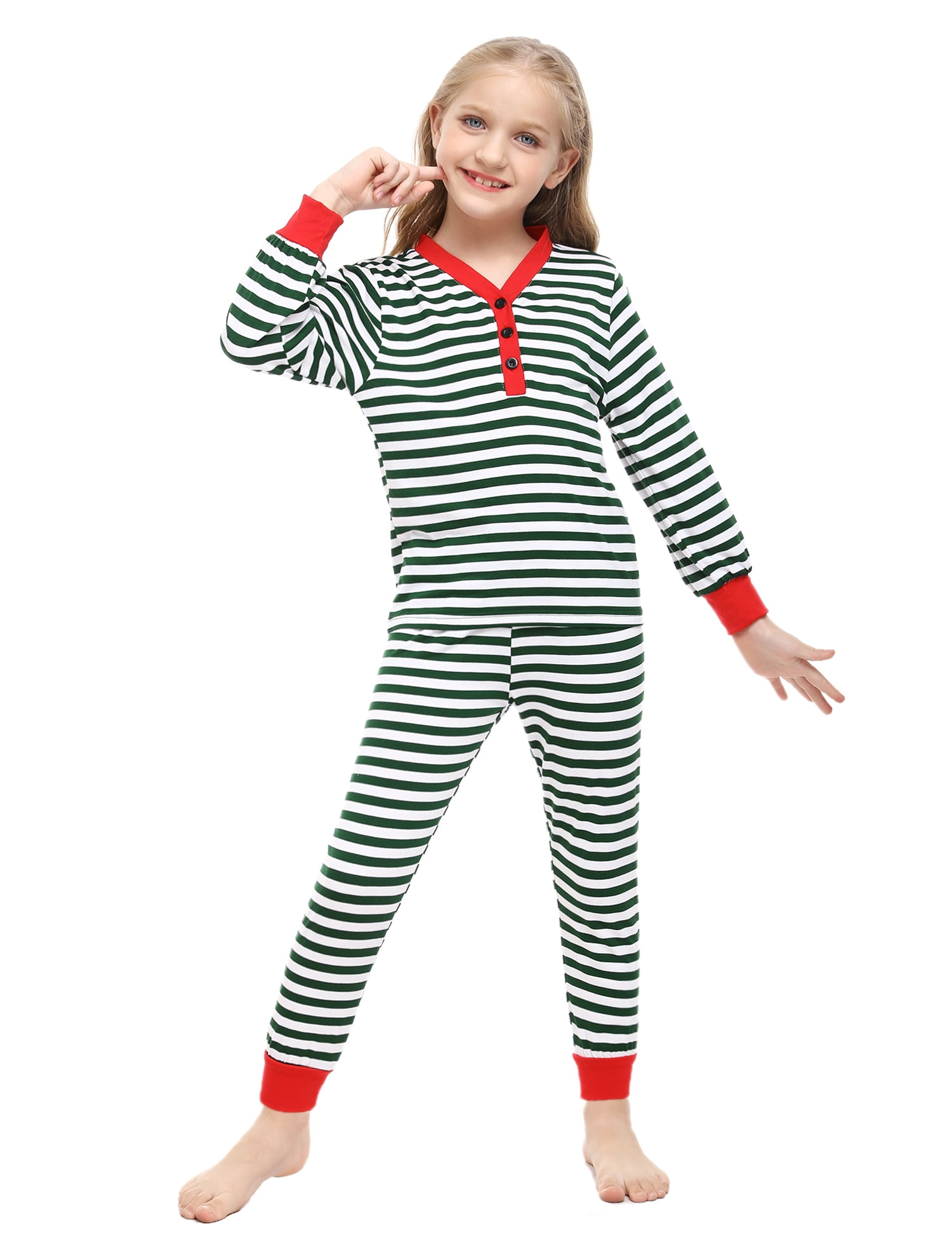 Uniexcosm Big Girls Sleepwear Pajamas Set 2 Piece Loungewear Long ...