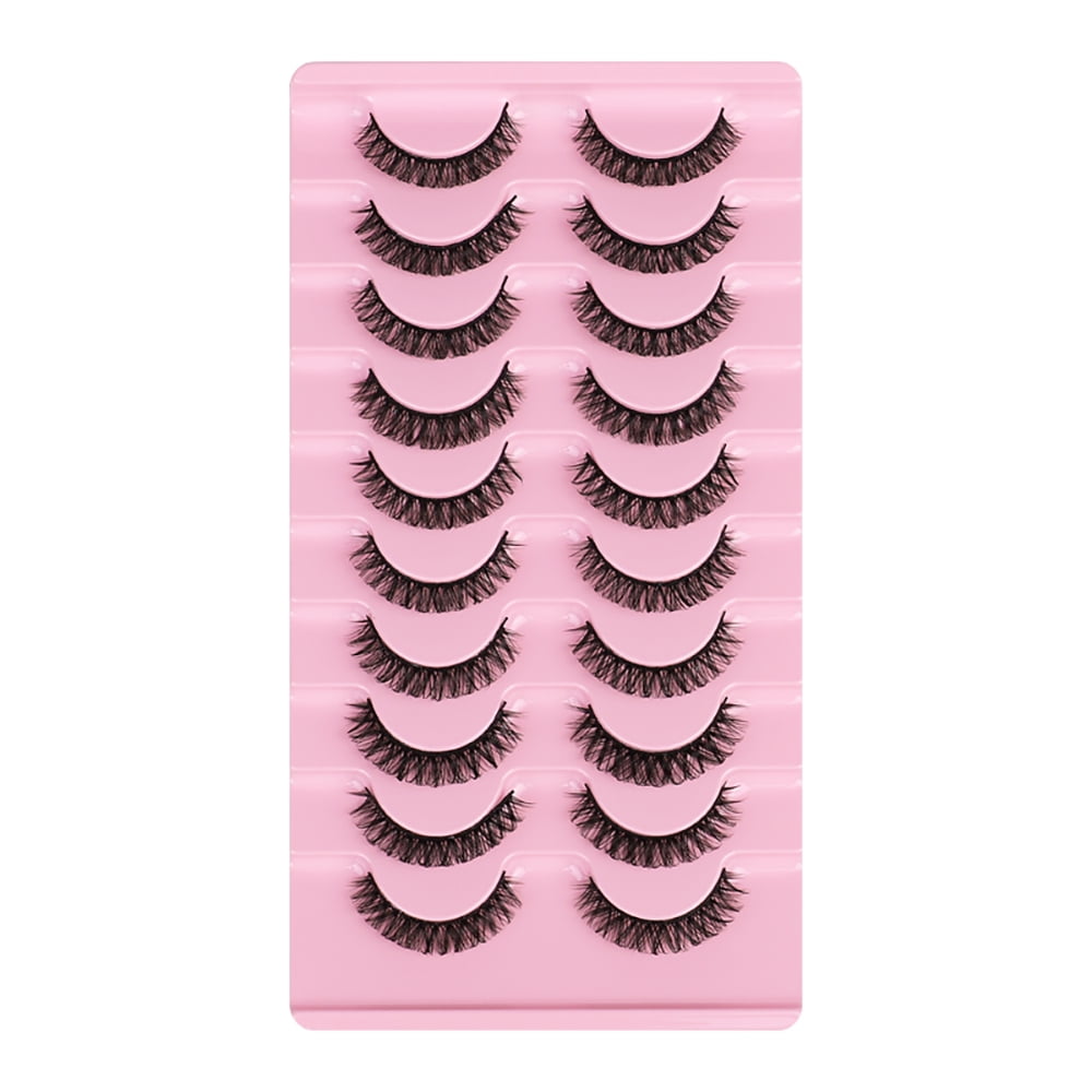 ZIYIMEI Faux Mink Lashes Russian Strip Natural D Curl Eyelashes, 10 ...