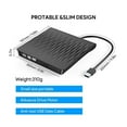 External CD DVD Drive USB 3.0 Type C Portable Ultra Slim CD DVD ...