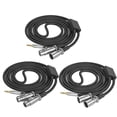 Gold Plated 3.5mm to Double 3Pin Cord Extension Cable Wire for Mixers ...
