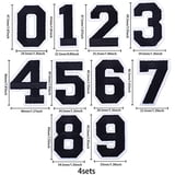 40PCS Iron On Numbers Patches 2 Inch Sew On Applique Patches 0-9 ...