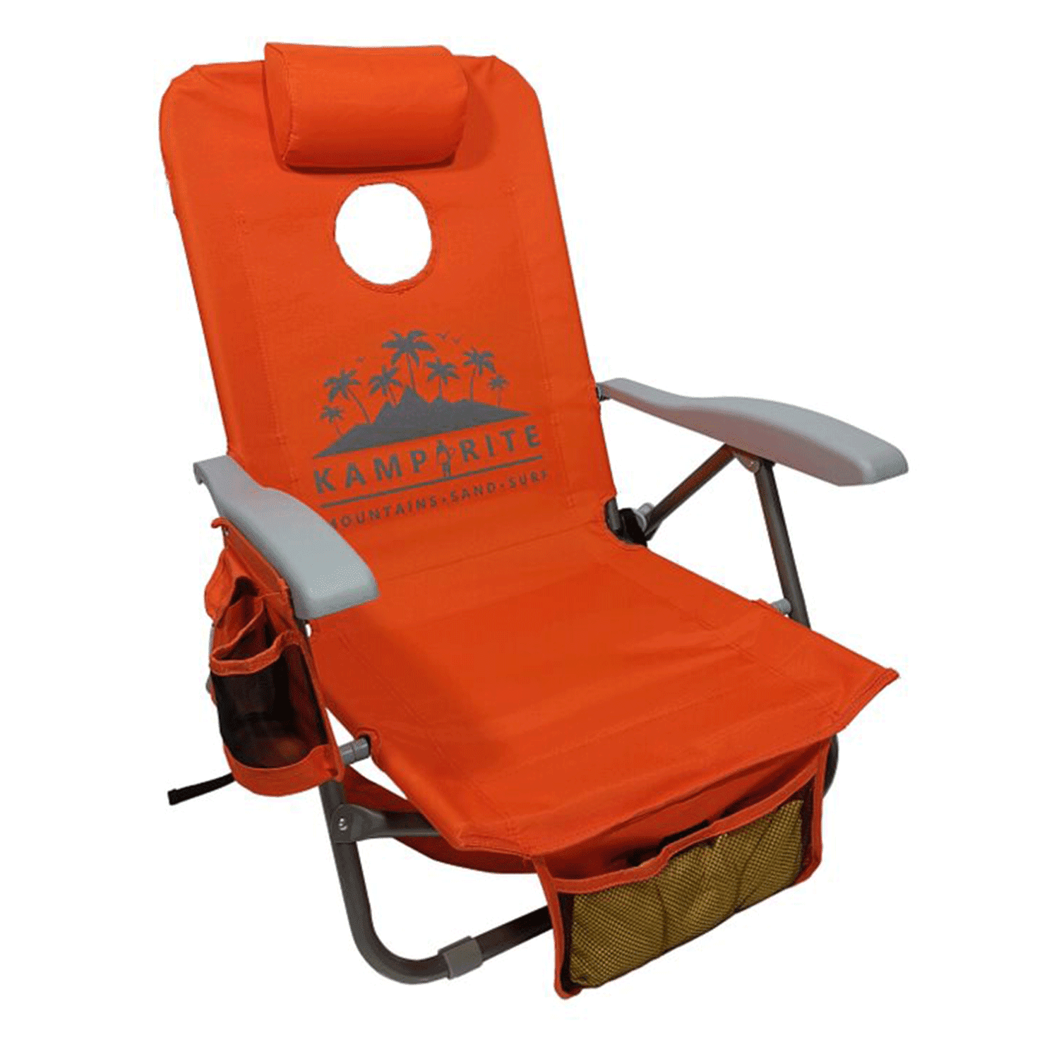 Kamp-Rite SAC-IT-UP Cornhole Backpack Lounge Folding Beach Chair ...