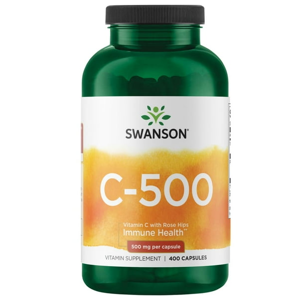 Suplemento de vitamina C con escaramujo de Swanson, 500 mg, 400 cápsulas | Bodega Aurrera en línea