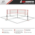 EastPoint Sports 14' x 14' 4-Way Badminton Net Set - Walmart.com