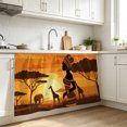 Black Women Cabinet Curtains Africa Nation Elephant Giraffe Desert ...