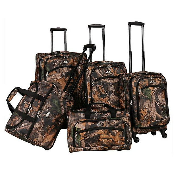American Flyer - Long Lat Inc. AF 5P CAMO Luggage Set - Walmart.com ...