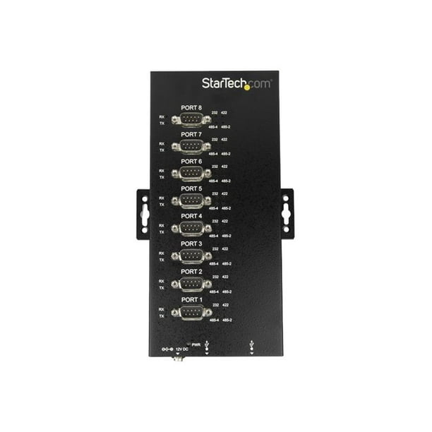 StarTech.com 8 Port Serial Hub USB to RS232/RS485/RS422 Adapter, Industrial USB 2.0 to DB9 ...