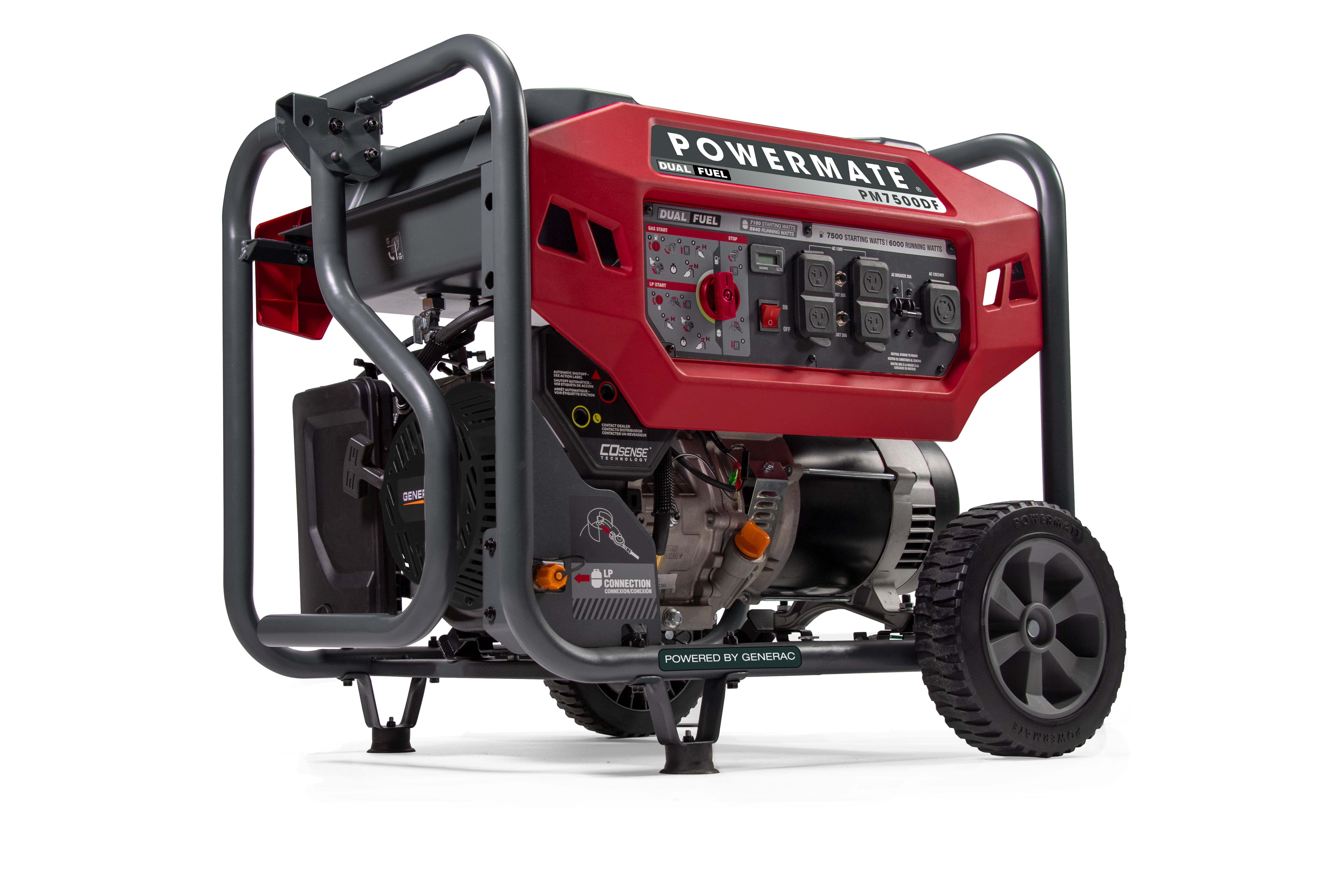 Powermate 7500 Watt Dual Fuel Portable Generator with COSense 49 State ...