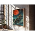 Affixzi Cyberpunk Motorcycle Poster, Japanese Space Age Art Canvas ...