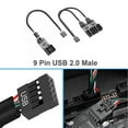 USB 2.0 9Pin Header Male to 4 Female Extension Splitter Adapter for ...