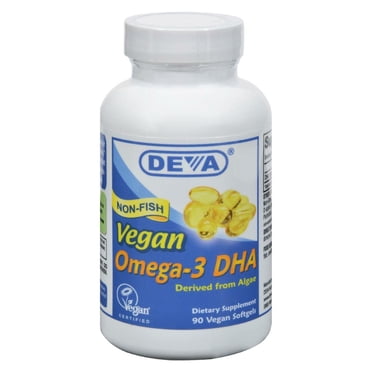 Deva Vegan Vitamins Omega 3 DHA EPA - 90 softgels - Walmart.com