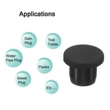 Uxcell Silicone Rubber Hole Plug 10mm Diameter Soft Flexible Stopper ...