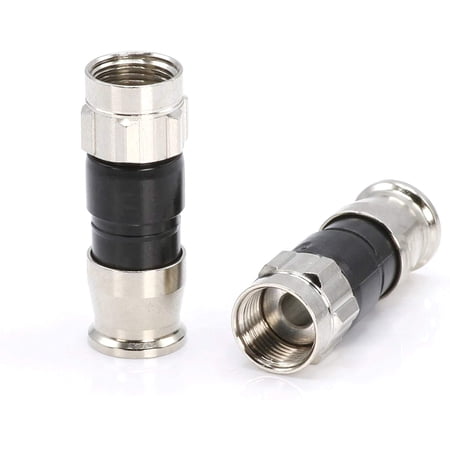 Coaxial Cable Compression Fitting | 10 Pack | Connector - for RG59 Coax ...