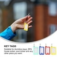 MEIBUTYUP 40Pcs Portable Key Labels with Clear Window Assorted Colors ...