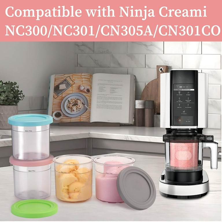 Ninja Creami Containers 4-Pack Ninja Creami Pint Containers With Lids ...