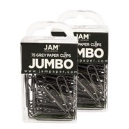 JAM Jumbo Paper Clips, Black & White, Large, 2 Packs of 60 - Walmart.com
