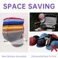 BOKYAN Floating Acrylic Baseball Cap Hat Organizer Rack, Wall Mounted ...