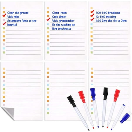 10 Pieces Dry Erase to Do List Reusable Lined Stickies Weekly Planner ...