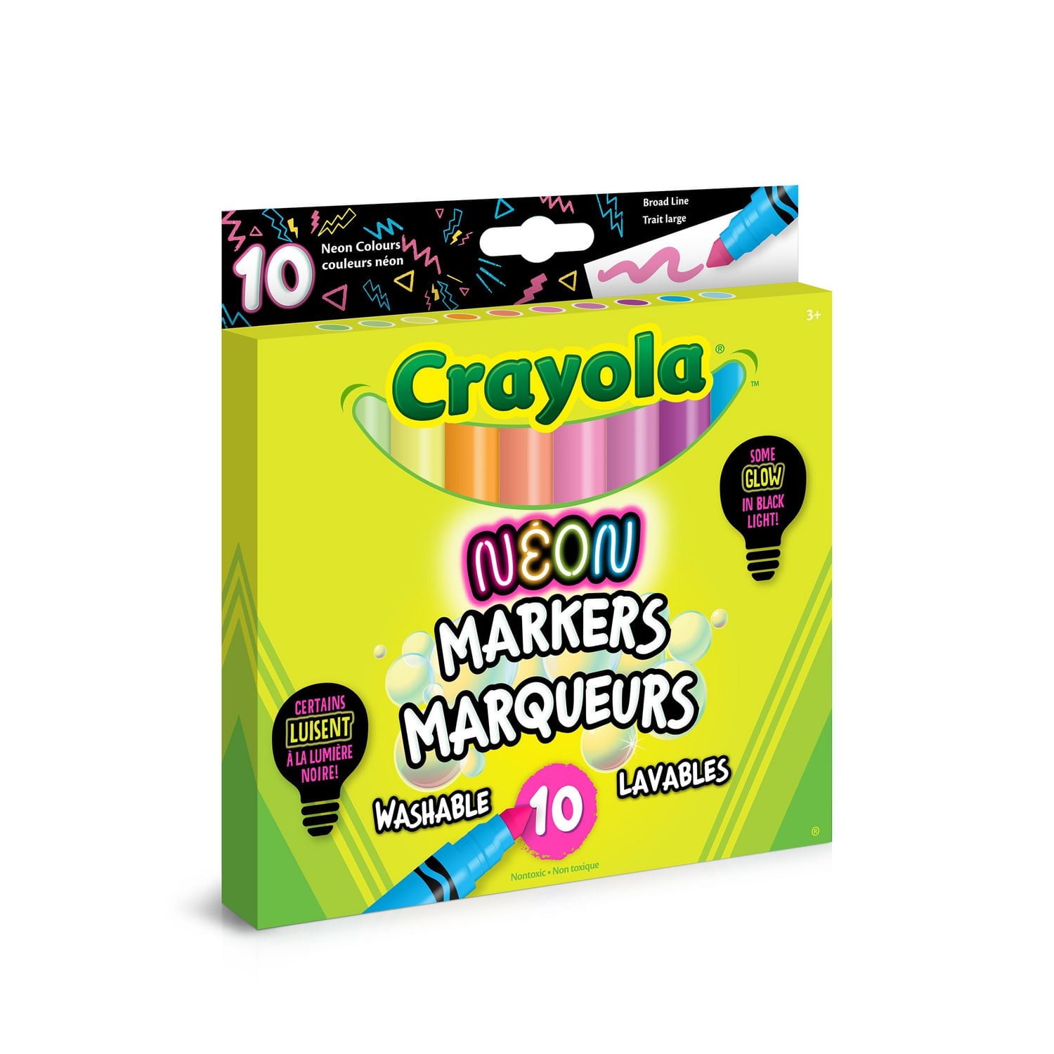 Crayola Neon Washable Markers, 10 Count - Walmart.ca