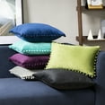 Phantoscope Velvet Decorative Throw Pillow 12x20 Dark Purple 2 Pack with Zipper - Walmart.com